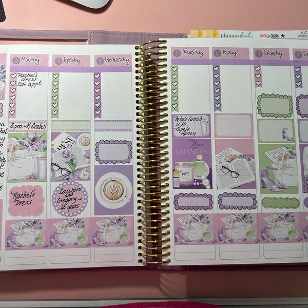 WINTER BOOKWORM Weekly Set for Hobonichi Weeks Sticker Kit | HW382 - Etsy