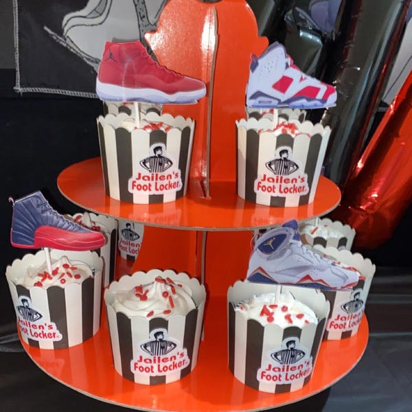 Sneaker Ball Cupcake Liners, Sneaker Party Cupcake Wrapper, Cupcake ...