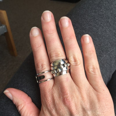 Wire Wrap Ring Sterling Silver Wedding Ring Wide Silver - Etsy