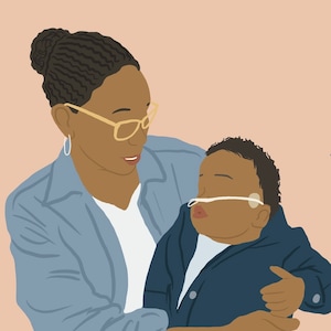 Custom Minimalist Digital Portrait Faceless Illustration ASAP - Etsy