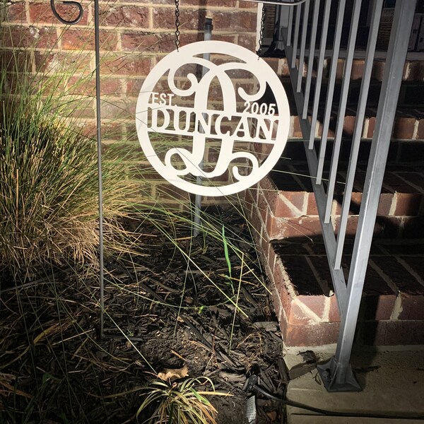 Custom Last Name Garden Flag - Last Name Sign for Wall - Established ...