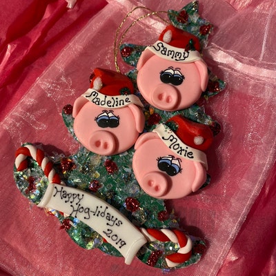 Pig Santa Sleigh Unique Christmas Gift Pig Gifts. - Etsy