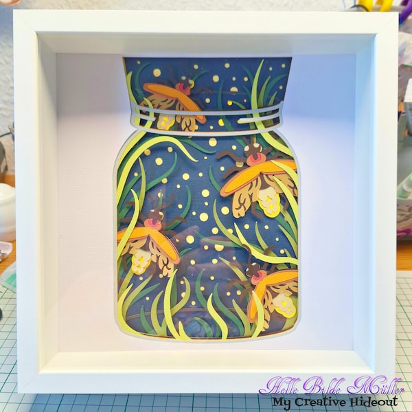 3D Firefly Shadow Box SVG, Firefly Layered SVG, Firefly 3D Svg, Spring ...