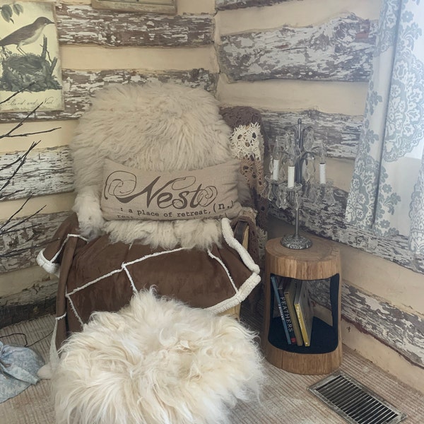 Space-saving Coffee Log Side Table Artisan Made From Wood Available in ...