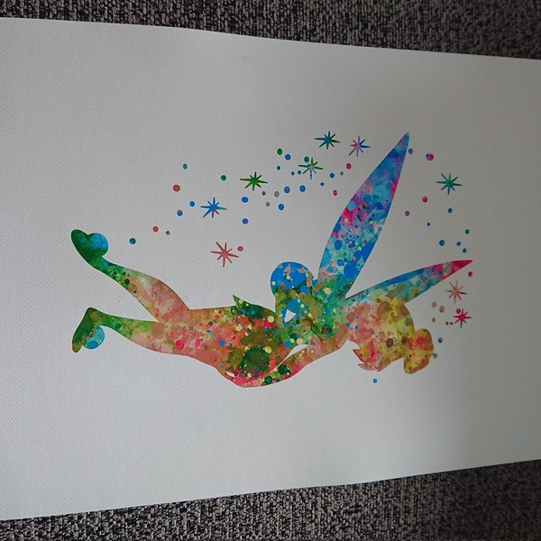 Tinker Bell Watercolor Print 2, Tinker Bell Disney Art, Tinker Bell ...