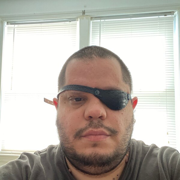 Black Dragon Leather Eye Patch With Adjustable Buckle for Unisex - Will ...