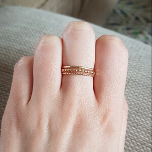 Gold Stacking Ring Set, 14KT Gold Filled, Set of 3 - Etsy