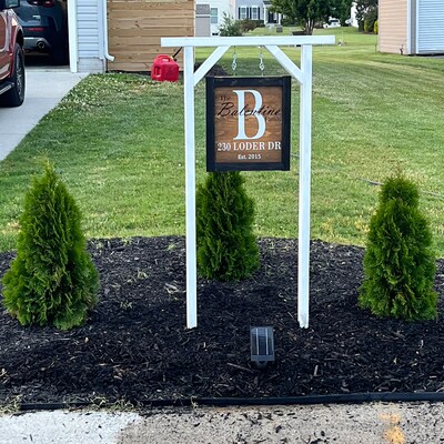 House Numbers, Hanging Yard Sign, Handmade Sign, Personalized Address ...