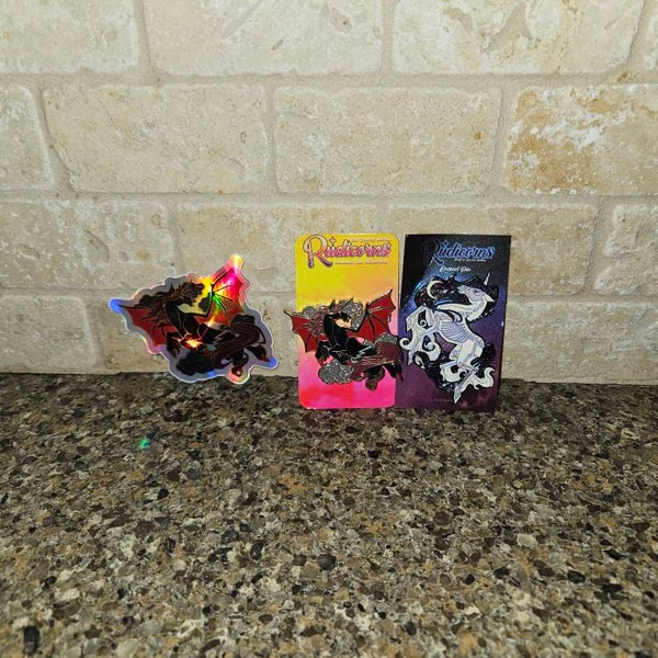 GRADE B Wicked Unicorn B Rainbow Metal Anodized Enamel Pin - Etsy