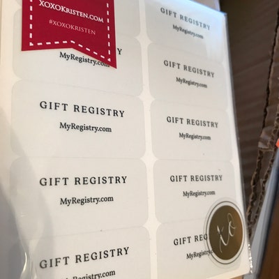 Custom Wedding Registry Stickers, Gift Online Registry Labels Stickers ...