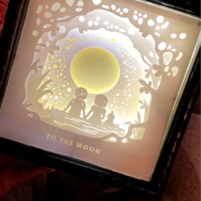 Anime Paper Cut Light Box Template Digital SVG File, Paper Cut 3d Light ...