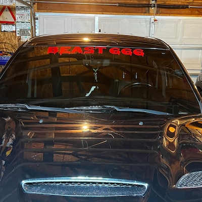 Custom Text Front Bumper Vinyl Decal Fits Dodge Challenger Sxt - Etsy