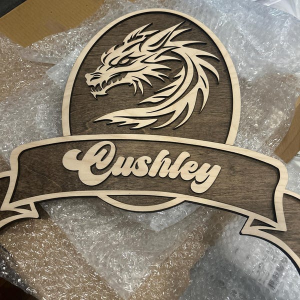 Dragon Sign, Custom Dragon Sign, DND Gift, Game Room Sign, Dungeons and ...