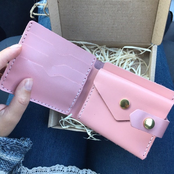 Pink Wallet | Leather Wallet Womens | Mini Wallet | Card Wallet | Small ...