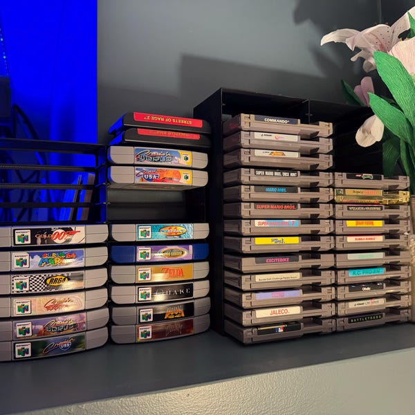 2 Rows - Rack Display for NES Nintendo Entertainment System Games ...