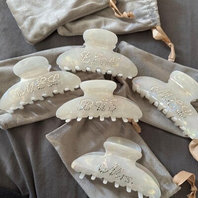 Custom Rhinestone Name Hair Claw Clips - Etsy