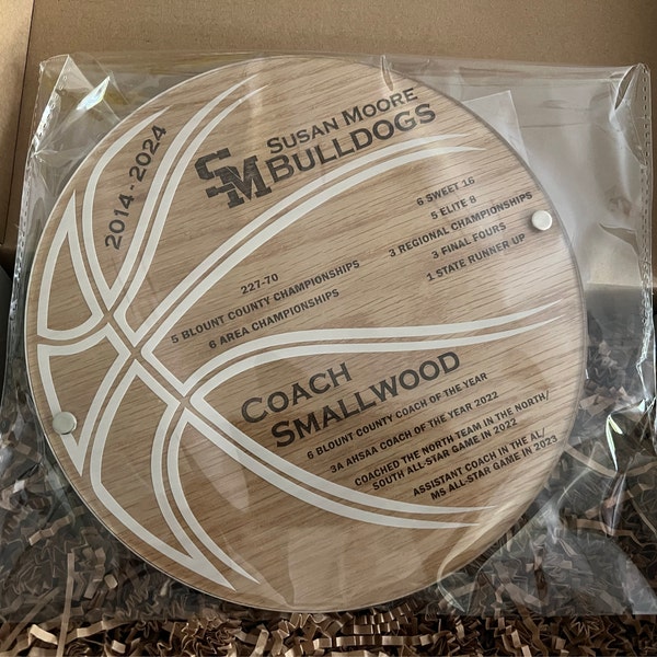 Personalized Wood Acrylic Soccer Coach Plaque, Gift for Soccer Coach ...