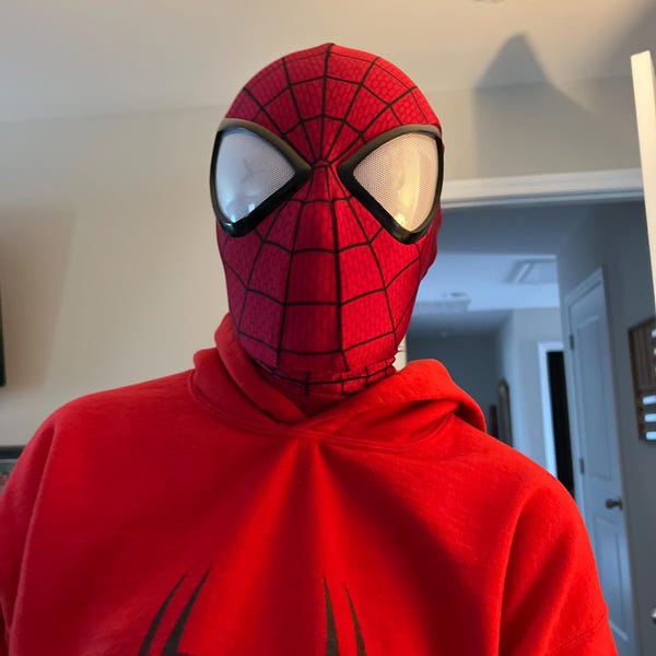 Customized Spiderman Mask With Faceshell,magnetic Lenses,wearable Movie ...