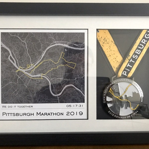 London Marathon Finisher's Print - Photo and Medal Display Frame - Gift ...