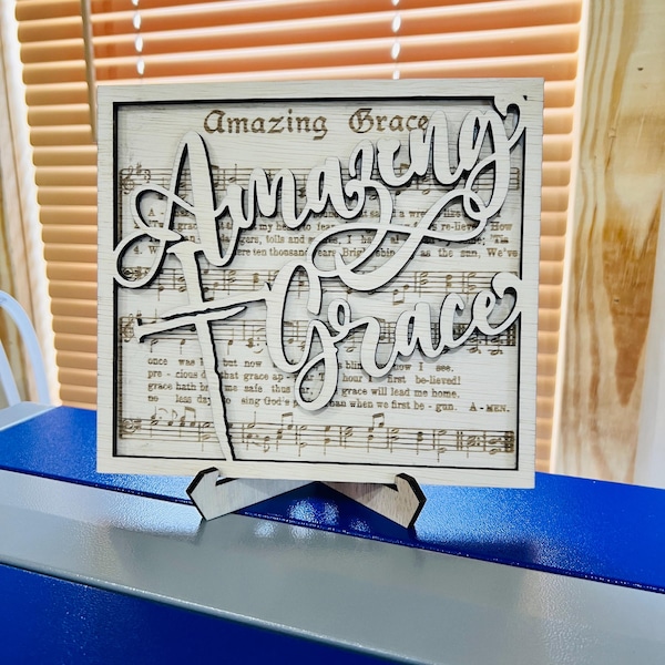 Amazing Grace Stand Decor Laser Cut Svg,amazing Grace Files Svg ...