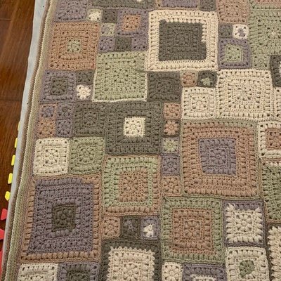 Crochet PATTERN Square Scramble Crochet Blanket Pattern, Baby Throw ...
