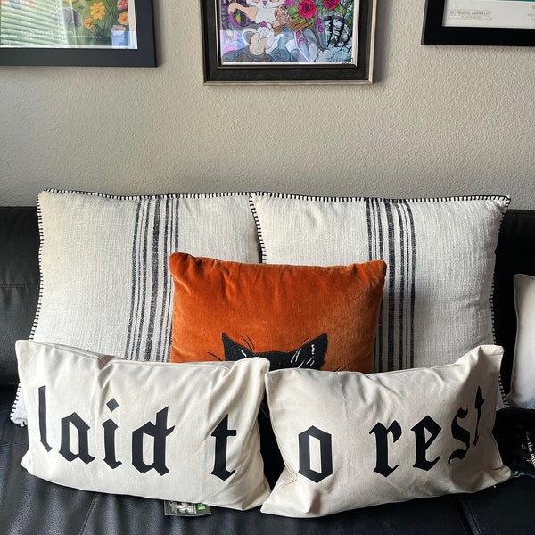 Black Gothic Bedding - Goth Bedroom Decor - Goth Decor - Goth Pillow ...