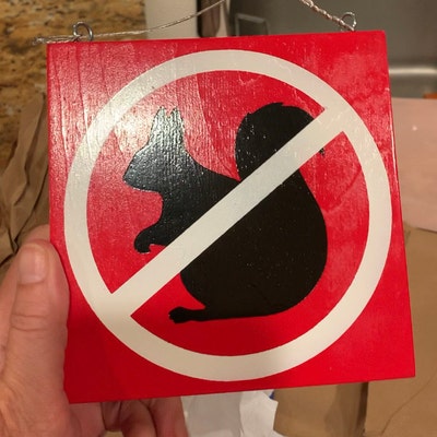 No Squirrels Allowed No Entry Garden Sign Weathered Yard Signage, Shore ...