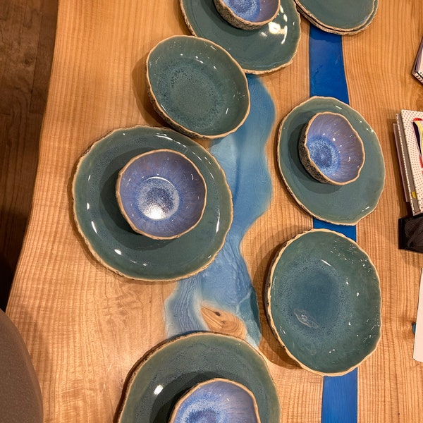 Set of 4 Handmade Dinner Plates 11.8"/30 Cm Organic Pottery Handmade ...