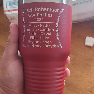 Engraved Coach Cup, Coach Tumbler, Coach Gift Idea, Tumbler With Lid ...