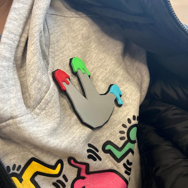 Wearable Finger Painter Badge From Gorilla Tag VR Game - Etsy UK