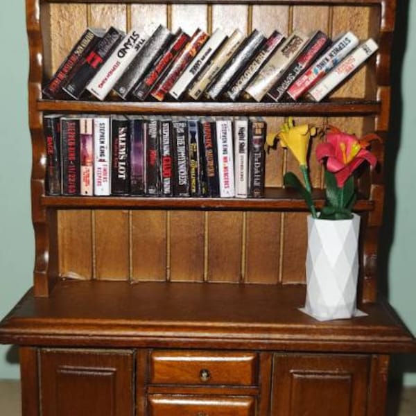 Book Nook Library Diorama Bookend Bookshelf Insert With Blue Bookcase ...