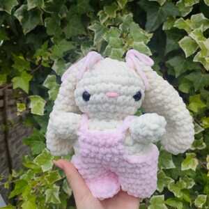 Crochet Baby Bunny in Hat and Overalls Plushie PATTERN - Etsy