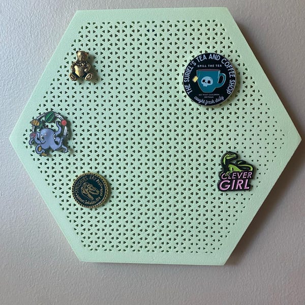 Pin Board (HEXAGON) | 3D Printed Colored Filament | for Enamel Pins ...