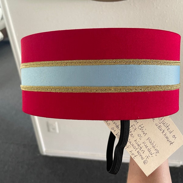 Red Bellhop Usher Hat With Gold Trim- Dark Red/ Burgundy / Wine Custom ...
