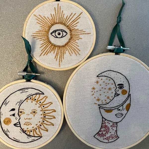 Digital PDF Pattern - Star Eye Hand Embroidery Pattern (PDF Modern Hand ...