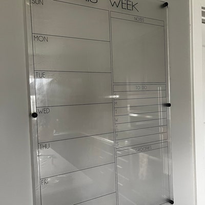 Custom Daily Weekly to Do List Acrylic Wall Calendar, Dry Erase ...