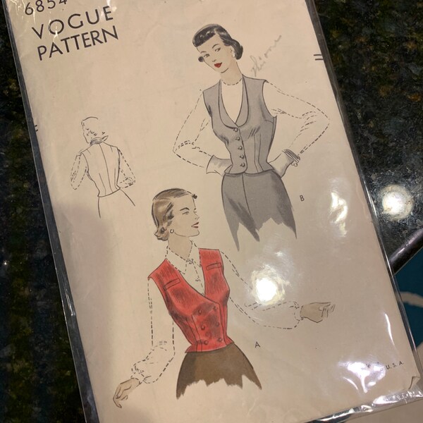 Vintage Ca. 1950 Mccall 8091 Girls Set of Blouses Sewing Pattern-size 6 Breast 24partially Cut ...