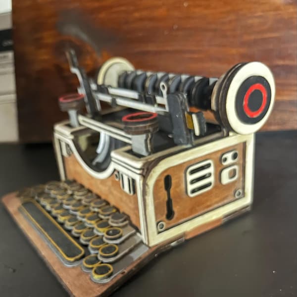 Typewriter SVG Laser Cut File, 3d Puzzle Miniature Ready Made Project ...