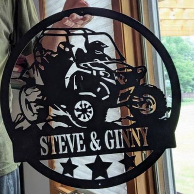 Side-by-side Personalized Family Name, ATV off Road Metal - Etsy