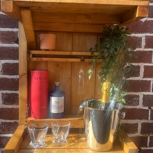 ARWEN Optic Drop Down Wall Bar Wooden Wall Mounted - Etsy