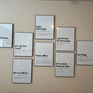 Funny Office Decor 16 PRINTABLES Office Wall Art Gallery Wall Set Funny ...