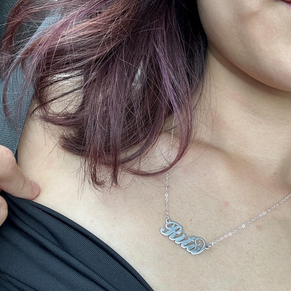 Carrie Font Name Necklace • Personalized Carrie Style Nameplate ...