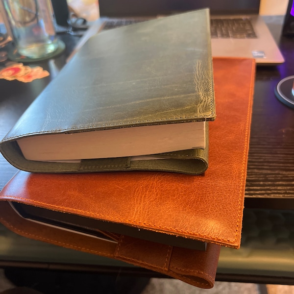 Adjustable Leather Book Cover Compatible With B5 Notebook, Paperback ...