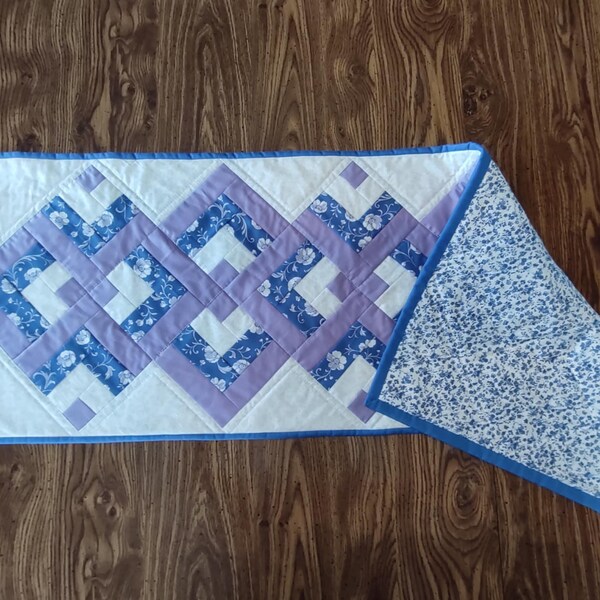 Interlocking Squares Table Runner Pattern — Instant Download (pattern ...