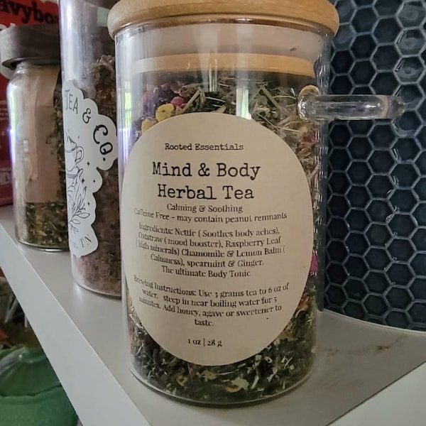 Mind & Body Tea | Raspberry Leaf Tisane| Caffeine Free Tea Blend ...