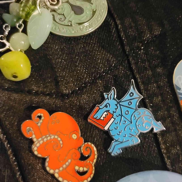 Book Wyrm Enamel Pin - Bookish Gift - Bookish Enamel Pin - Gifts for ...