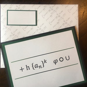 Thank You Math Themed Thank You Cards BULK Geek Thank You Cards Maths ...