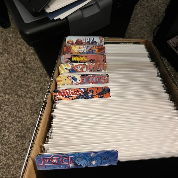 Custom Comic Book Divider Labels: Matte Vinyl Stickers - Etsy