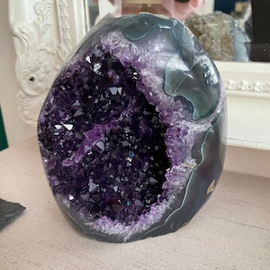 Strange Specimen Amethyst Geode Raw Purple Crystal Cluster | Etsy