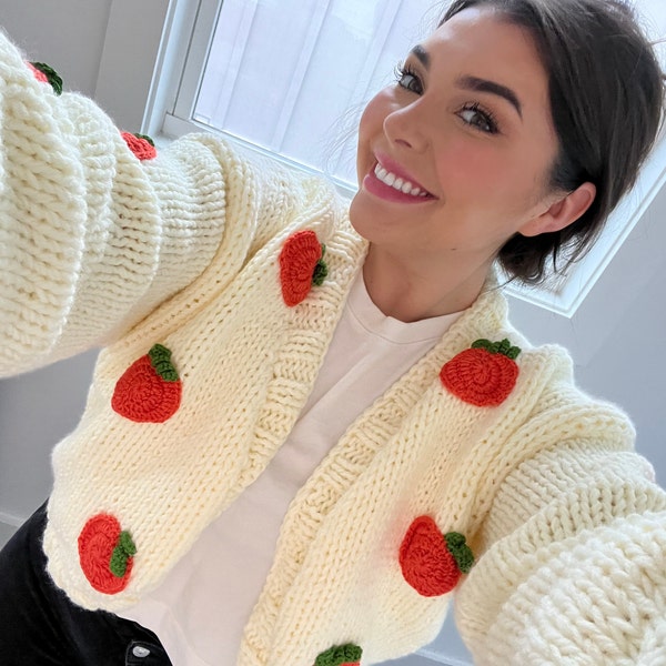 Custom Order Famous Pumpkin Cardigan for Woman, Sweater Fall With ...